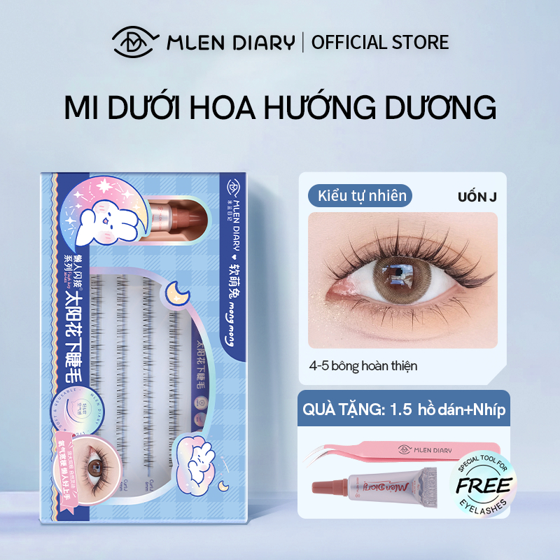 MLEN DIARY Lông mi dưới hoa mặt trời Mới J Chiều cao vểnh 6mm ...
