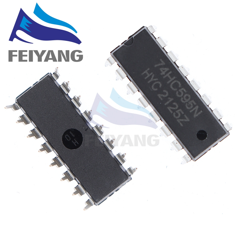 10 CHIẾC SN74HC595N DIP16 SN74HC595 DIP 74HC595N 74HC595 IC 8BIT SHIFT ĐĂNG KÝ CÓ 3 NHÀ NƯỚC ...