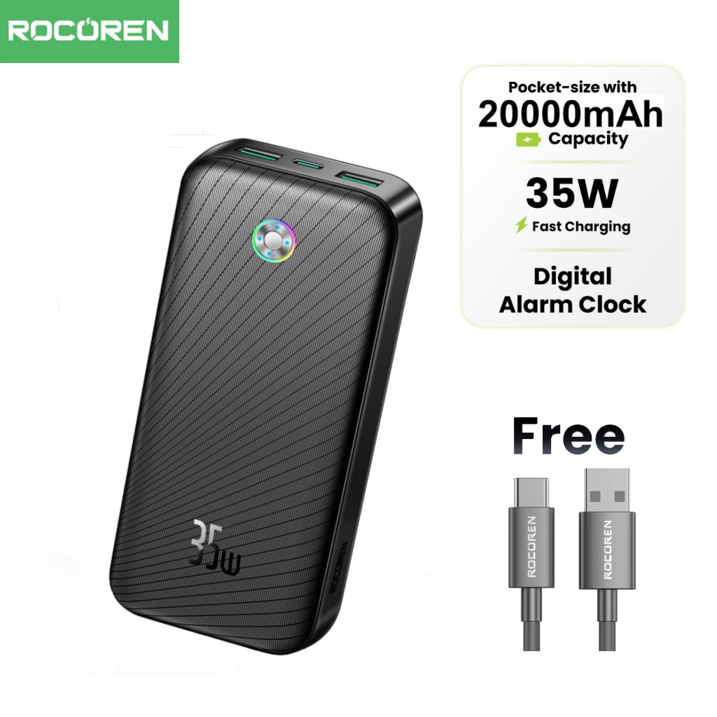 Rocoren 35W 20000mAh Dung Lượng Cao Di Động PD QC3.0 Sạc Nhanh ...