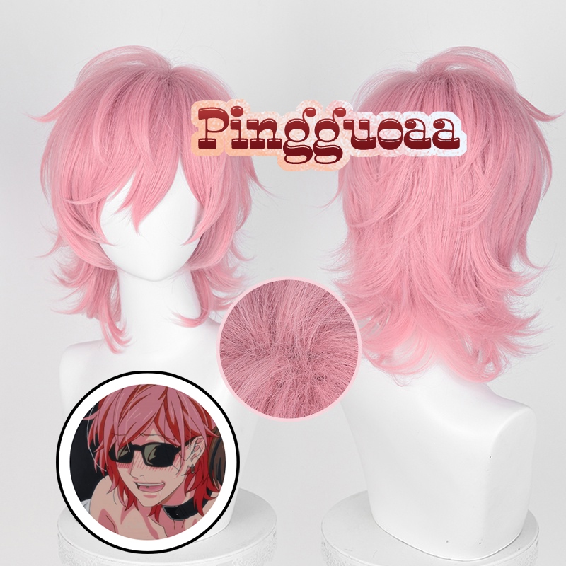 Anime Yarichin B Club Ayato Yuri Cosplay Wig 40cm/35cm Pink Short Wigs ...