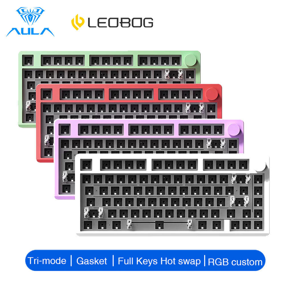 Bàn Phím Cơ aula leobog hi8 75% 80 Phím Cổng type-c / 2.4g / bluetooth rgb | Shopee Việt Nam