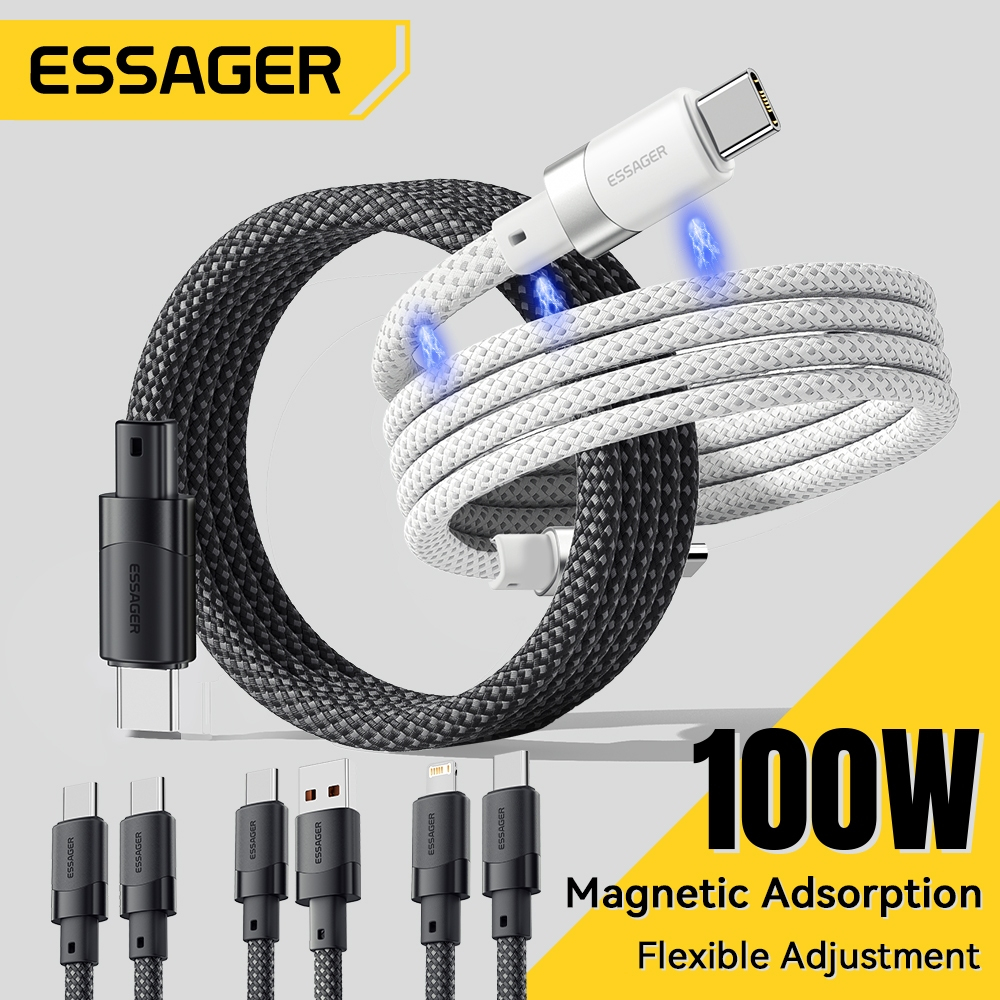 Essager M 100W / 30w Hợp kim nhôm Lưu trữ hấp thụ từ tính Giao diện cáp ...