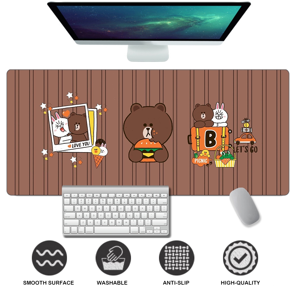 Miếng lót chuột gấu nâu Connie Rabbit Plus Size Gaming MousePads Thảm ...