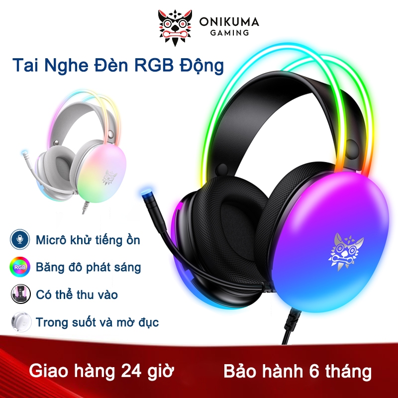 Tai Nghe Chụp Tai Có Dây Onikuma X25 Có Micro Đa Hướng Có Đèn RGB LED | Shopee Việt Nam