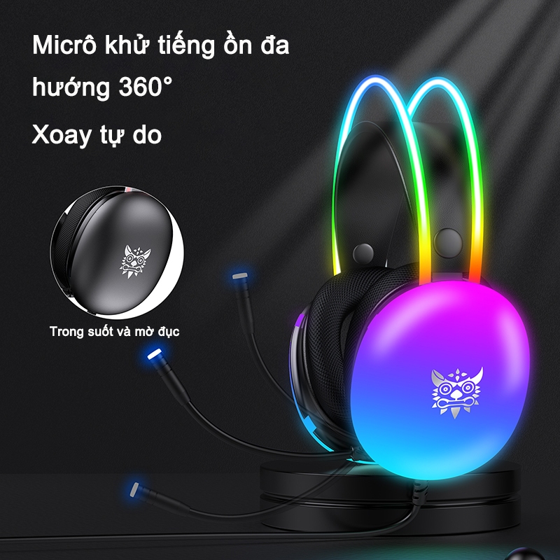 Tai Nghe Chụp Tai Có Dây Onikuma X25 Có Micro Đa Hướng Có Đèn RGB LED | Shopee Việt Nam