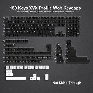189 Phím Trọn Bộ Bàn Phím Keycaps WOB / BOW ISA Profile Key Cap Double ...