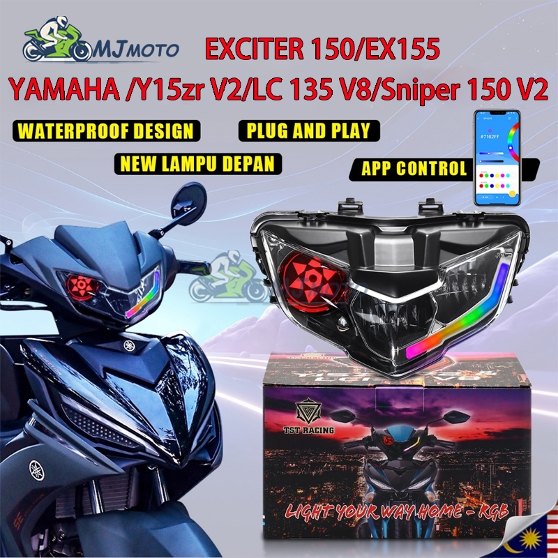 Đèn Pha LED cho Exciter 150 2019 2020 ex 150 ex 155 Y15ZR V2 LC135 V8 ...