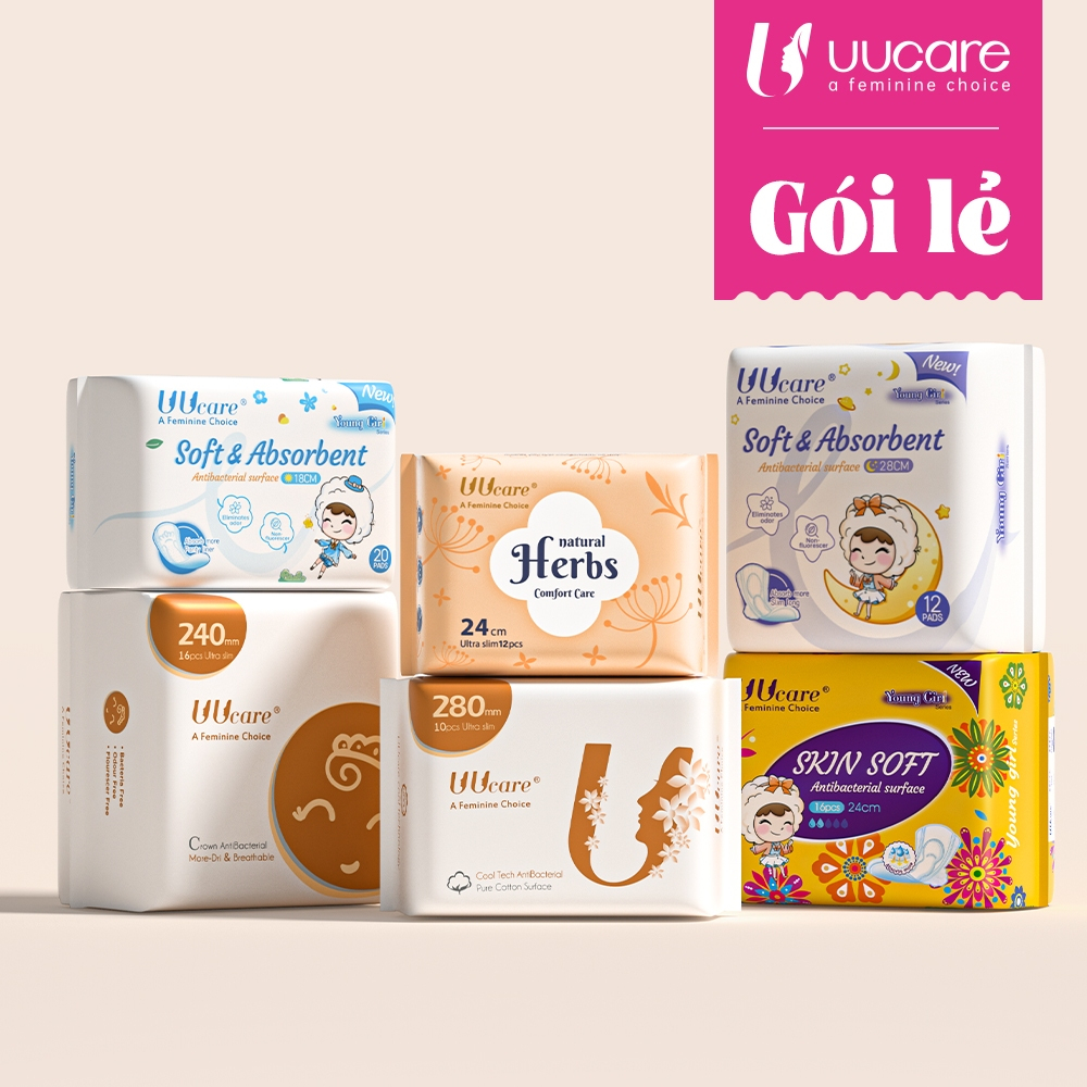 Uucare Tampons All Crown Young Girl Cool Tech-Herbs Series Ngày và Đêm ...