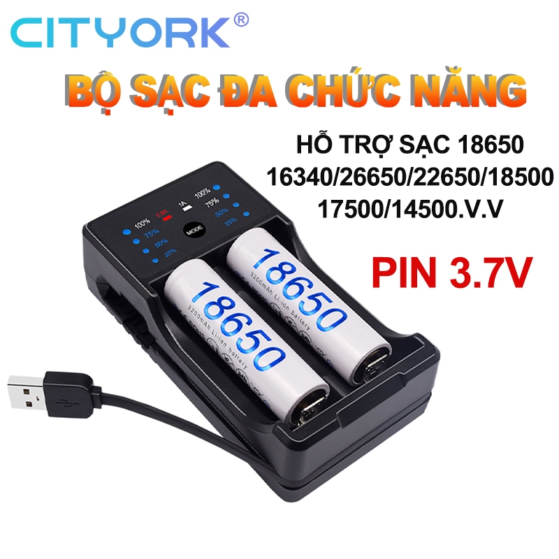 Bộ sạc pin 3.7V -cho Lithium 18650/14500/18500/16340 3.7V | Shopee Việt Nam