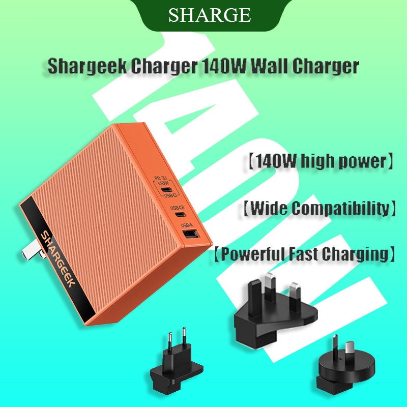 Bộ sạc Sharge / Shargeek USB C 140W Bộ sạc tường Trạm sạc nhanh đa cổng ...