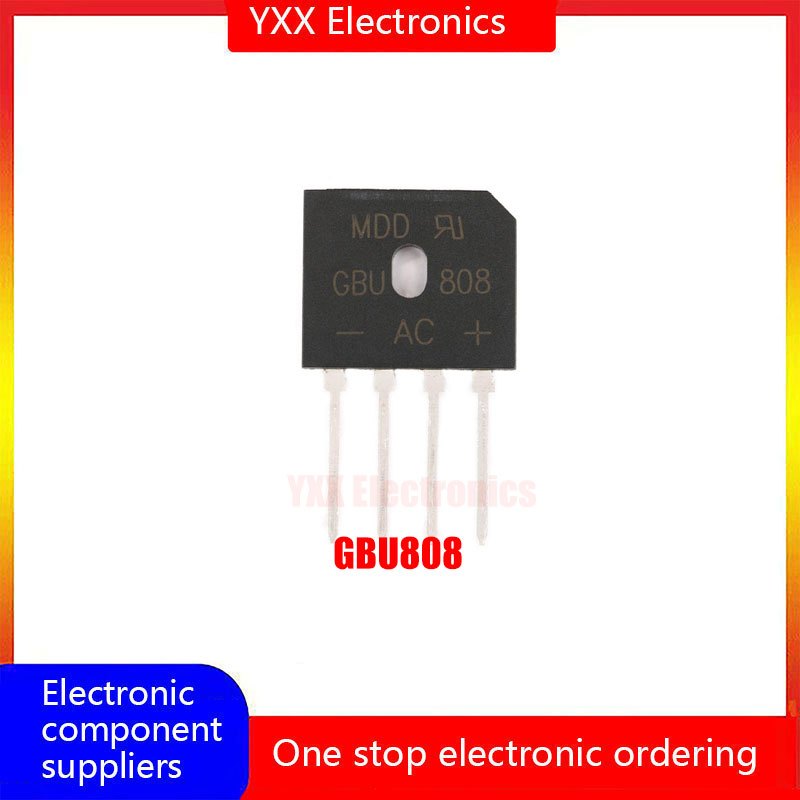 Bộ chỉnh lưu cầu phẳng GBU808 8A / 800V chính hãng ngăn xếp chỉnh lưu kính | Shopee Việt Nam