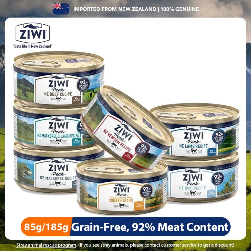 Ziwi Peak Cat Can Wet Food Nhập khẩu Staple Food Adult Cat and Kitten 6 hương vị 85g / 185g ...