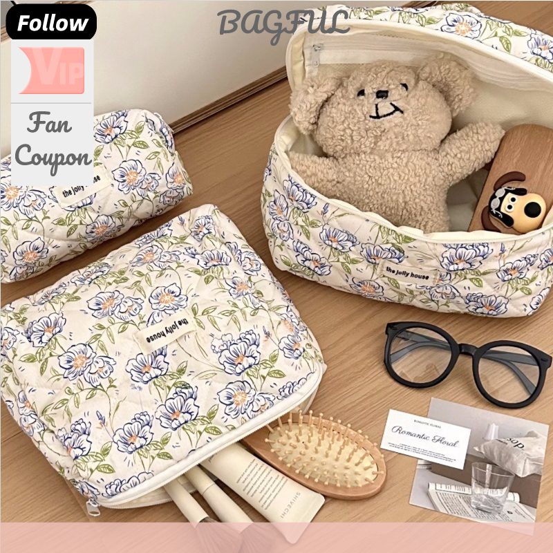 Túi đựng mỹ phẩm hoa Blue Elf Hàng mới về Phong cách nữ tính Túi xách ...