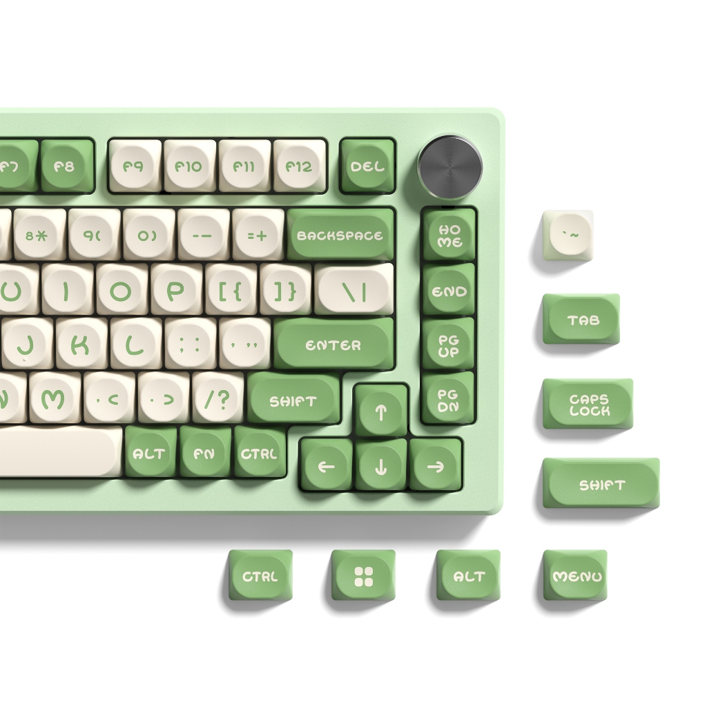 130 Phím Double Shot PBT Keycaps MOA Profile Fresh Green Keycap Bàn ...