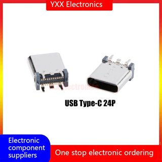 Usb Type-C 24P đế nữ gắn dọc có chân nhỏ, chân thẳng, bốn chân có chiều cao cột 10,5, đầu nối ...