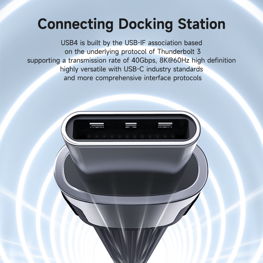 Cáp dữ liệu Hagibis USB4 40Gbps USB C sang Type C Cáp ngắn PD 240W 8K 60Hz cho Thunderbolt 3 / 4 ...