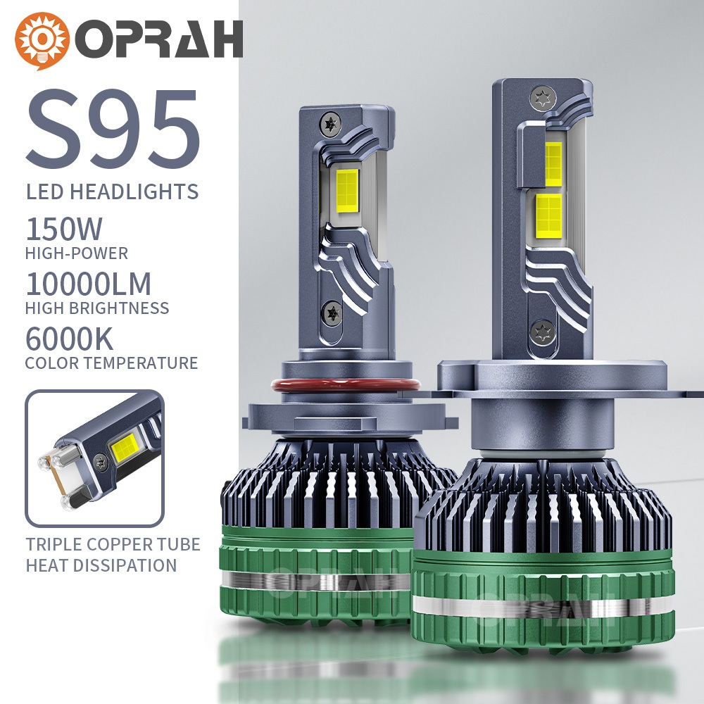 [2 CÁI] S95 Đèn pha LED ô tô siêu sáng 10000LM 150W H1 H8 H11 H4 H7 HB3 ...