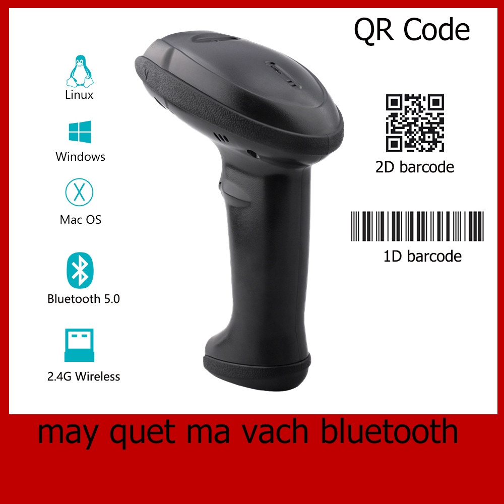1D 2D Không dây Quét Mã Vạch Đa Mã, Laser Máy nhận mã khá nhạy, QR Code ...