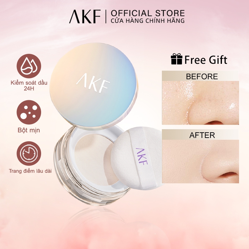 【AKF】Phấn phủ kiềm dầu AKF lâu trôi chống nước 10g | Shopee Việt Nam