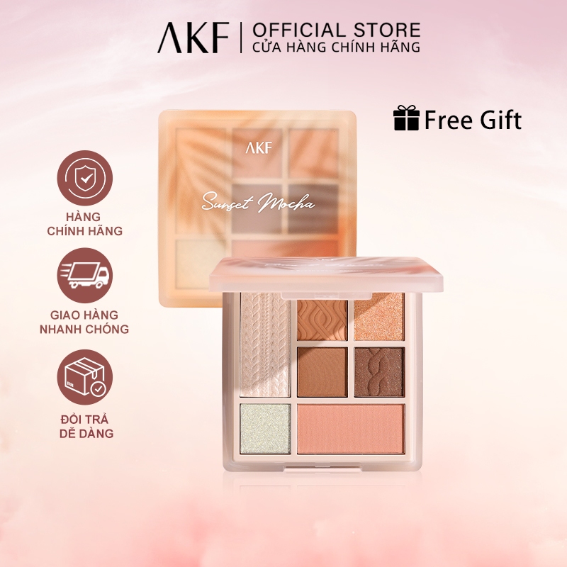 【AKF】Bảng phấn mắt AKF 7 màu Màu Lì trang điểm chống nước lâu trôi 9g | Shopee Việt Nam