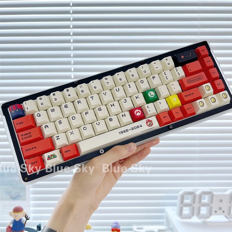 2024 Super Mario keycaps cherry profile Dye-Sublimation PBT keycap cho ...