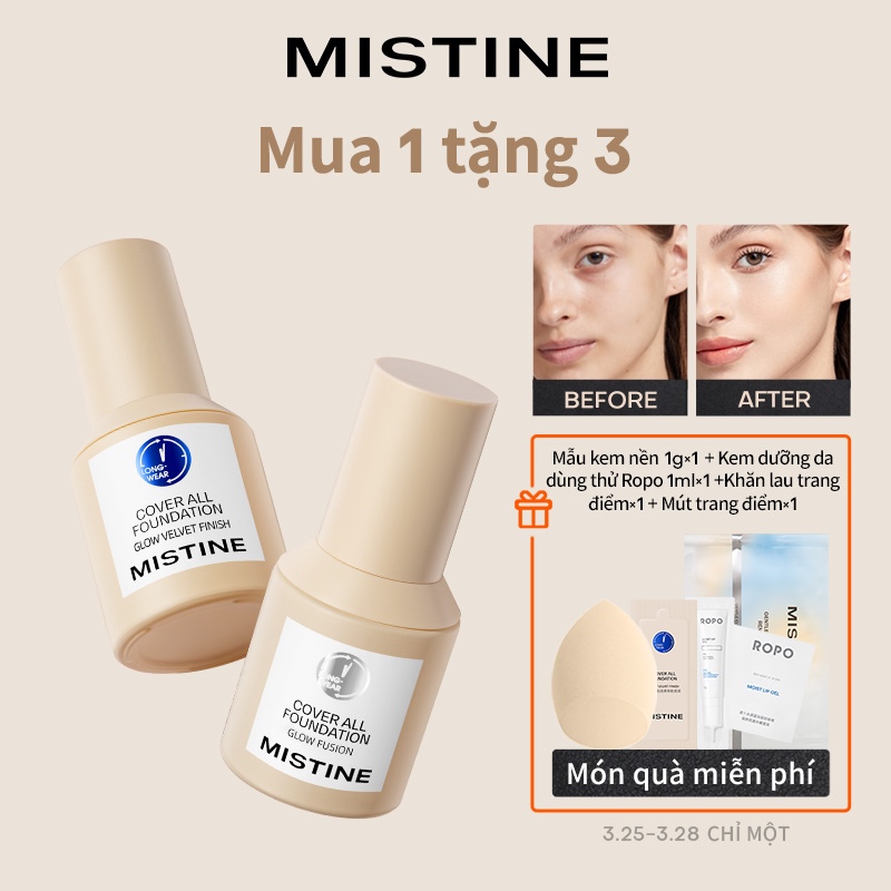 MISTINE Kem Nền Dạng Lỏng Dưỡng Ẩm Lâu Trôi Kiềm Dầu Che Phủ Toàn Diện 30g | Shopee Việt Nam