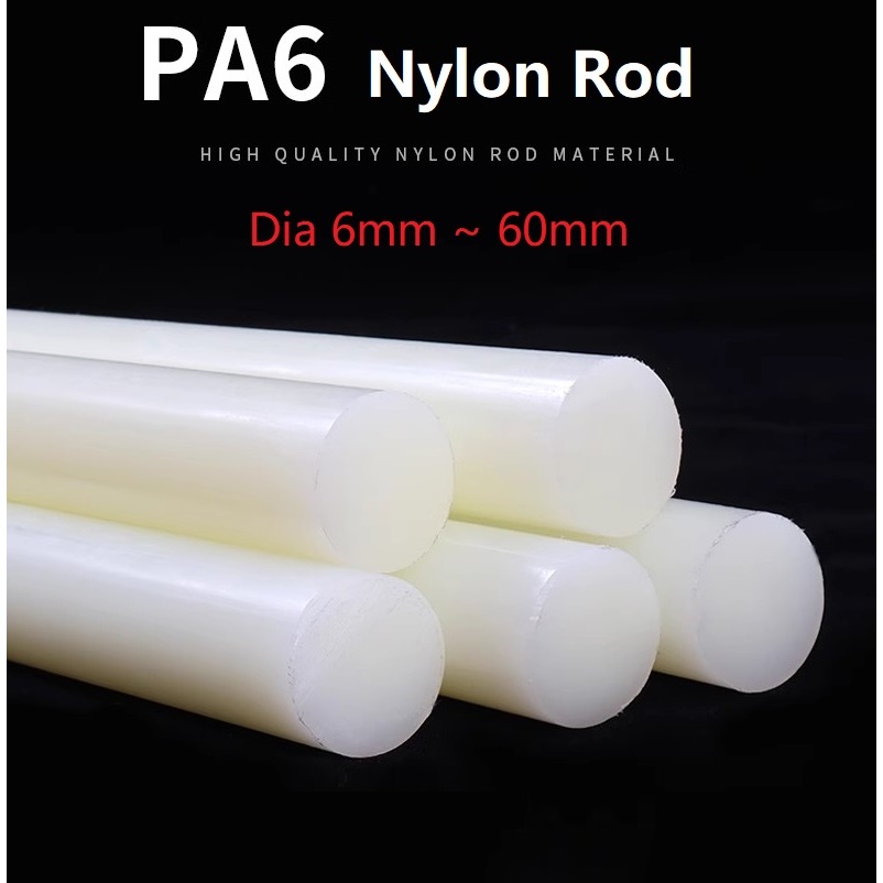Thanh tròn PA6 Nylon Round Bar Rods 6mm 8mm 10mm 15mm 20mm 25mm 30mm ...