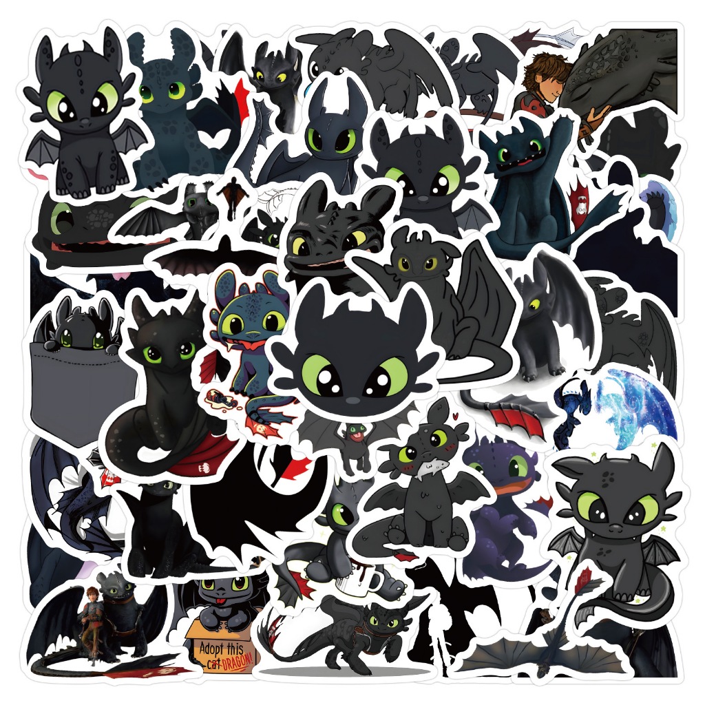 nhãn dán Bộ 50 chiếc toothless dance how to train your dragon | Shopee ...