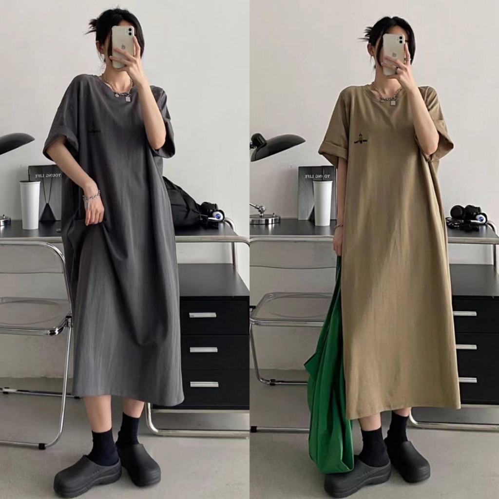 Bộ Đồ Ngủ Ngắn Bộ Đồ Ngủ Đầm 4XL Áo Thun ins Phong Cách Đầm Rời Bộ Đồ Ngủ Bé Gái Nhà Quần Áo ins ...