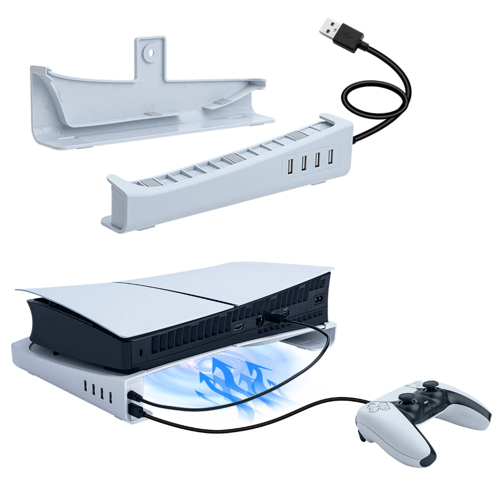 Chân đế ngang có Hub USB cho máy chơi game PS5 Slim DE / UHD-Trắng ...