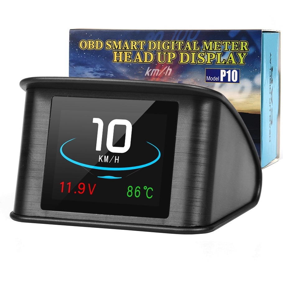 Màn hình hiển thị phẳng P10 HUD OBD Bảng điều khiển tốc độ xe hơi số | Shopee Việt Nam