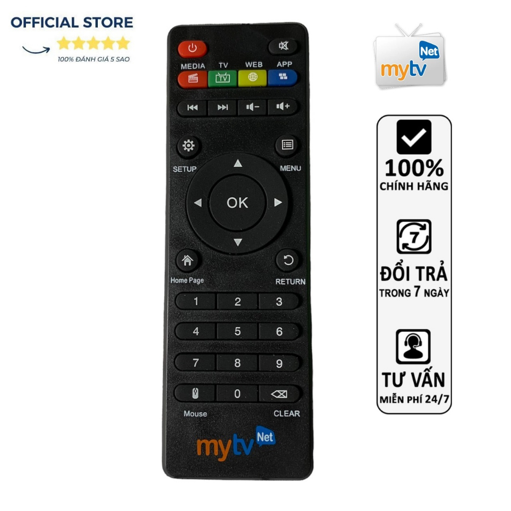 Remote điều khiển đầu thu Android TV Box Mytv Net mynet 4H 4G/3G/2G/1G Điều khiển chính hãng ...