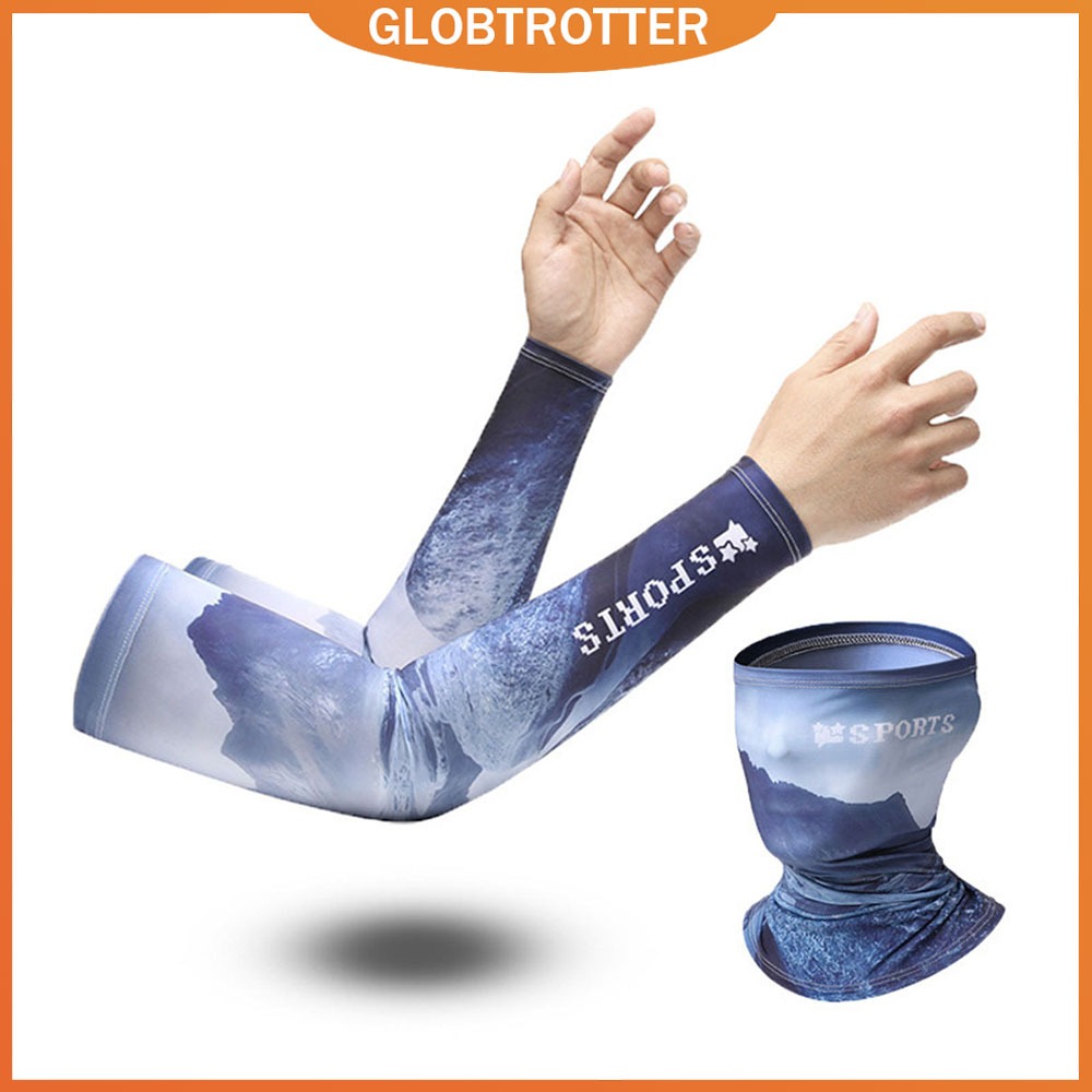Globetrotter 2 trong 1 Bộ Khăn Mặt Và Băng Lụa Chống Nắng Bao Da Cánh Tay Unisex Khuỷu Tay Bao ...