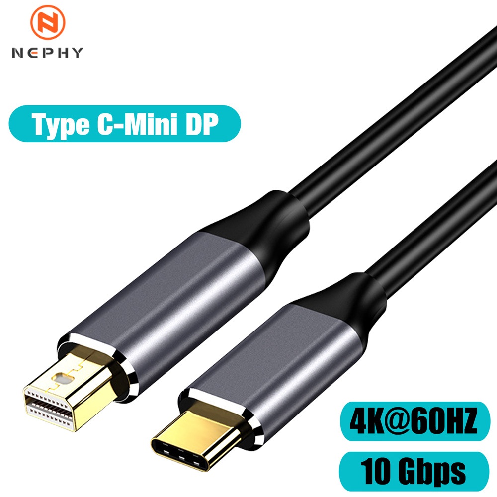 Mạ vàng USB 3.1 Loại C sang Mini DP Cáp Mini DisplayPort 4K 60HZ Bộ ...