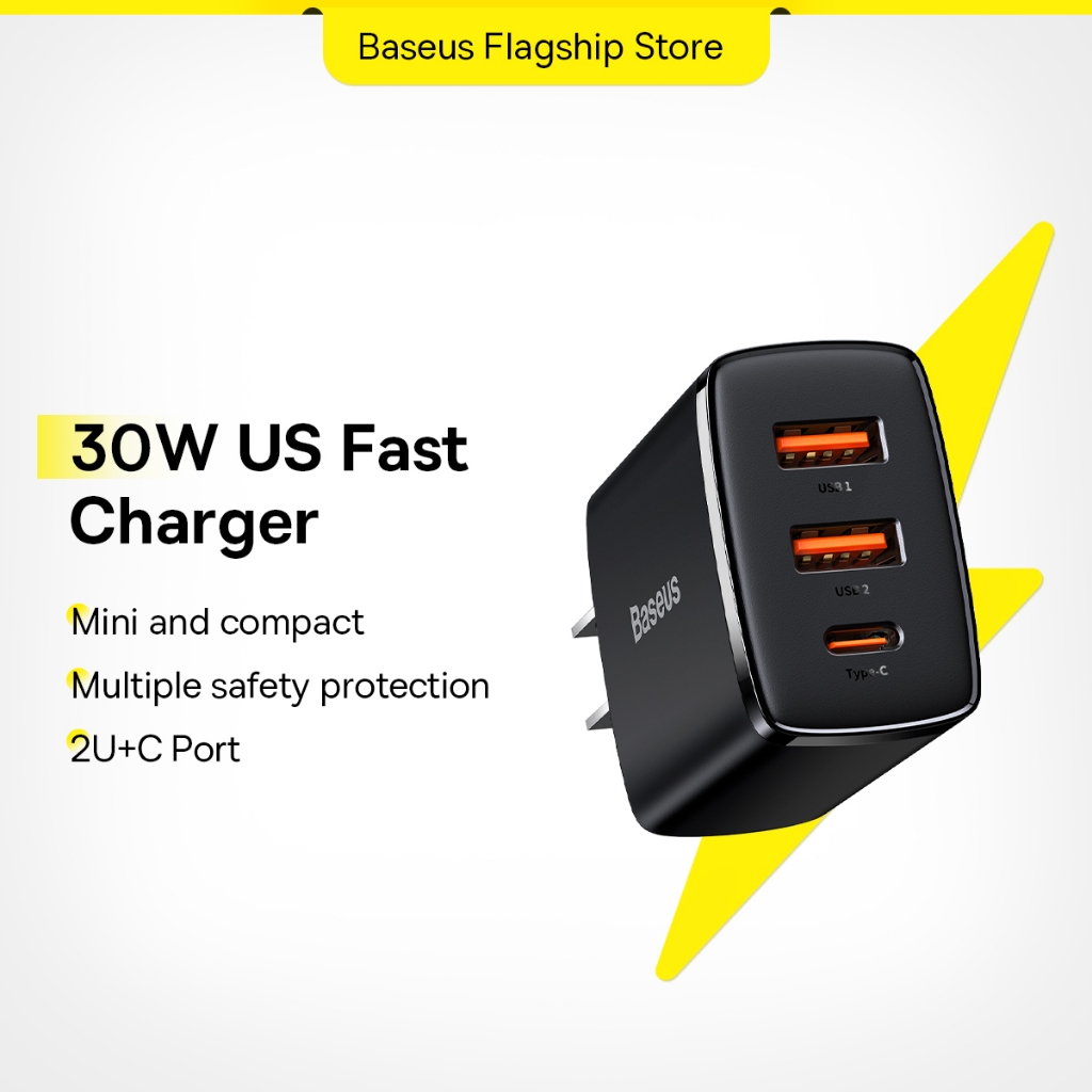 Baseus Bộ Sạc Nhanh 30w pd Cổng usb type c | Shopee Việt Nam