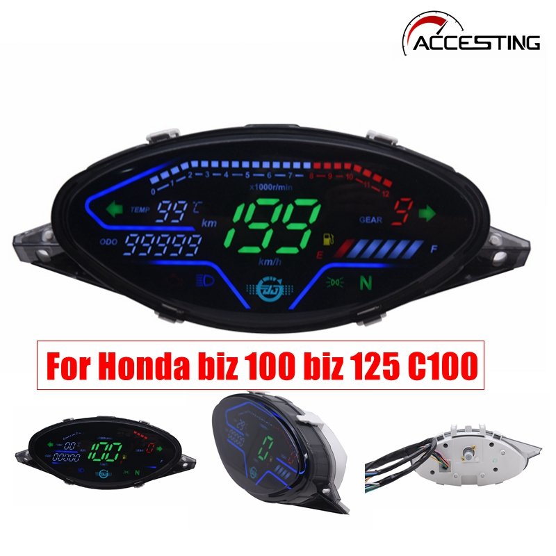 Bảng điều khiển vòng quay xe máy kỹ thuật số cho Honda biz 100 biz 125 C100 BIZ100 Colombia 1998 ...