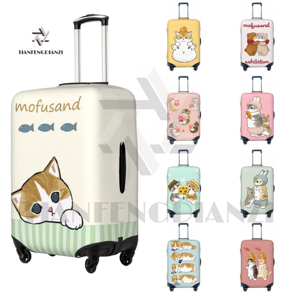 Vỏ hành lý Mofusand Có thể giặt được Vali bảo vệ Vỏ vali chống trầy xước Phù hợp với hành lý 18 ...