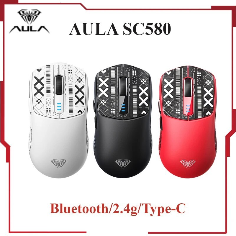 Aula SC580 Chuột không dây Tri-Mode Bluetooth / 2.4g / Type-C Chuột ...