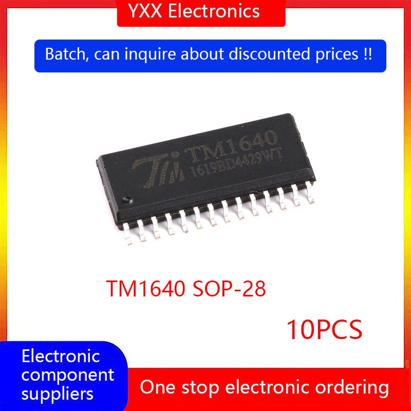 10 Chiếc Chính Hãng SMT TM1640 SOP-28 8 Phân Đoạn x 16 bit LED Màn Hình ...