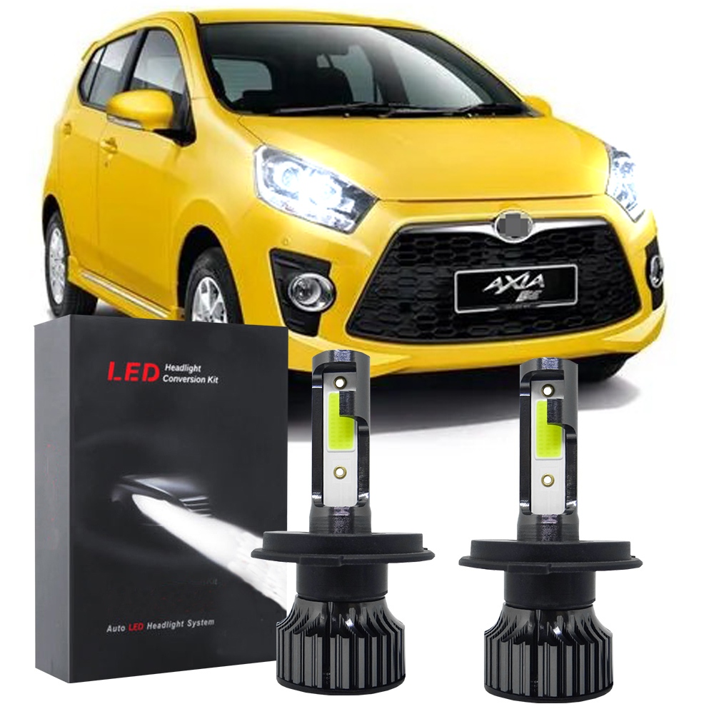 Dành Cho Perodua Axia SE 2014-2022 (Bóng Đèn Pha 100%) 2 CHIẾC TRẮNG 12 ...