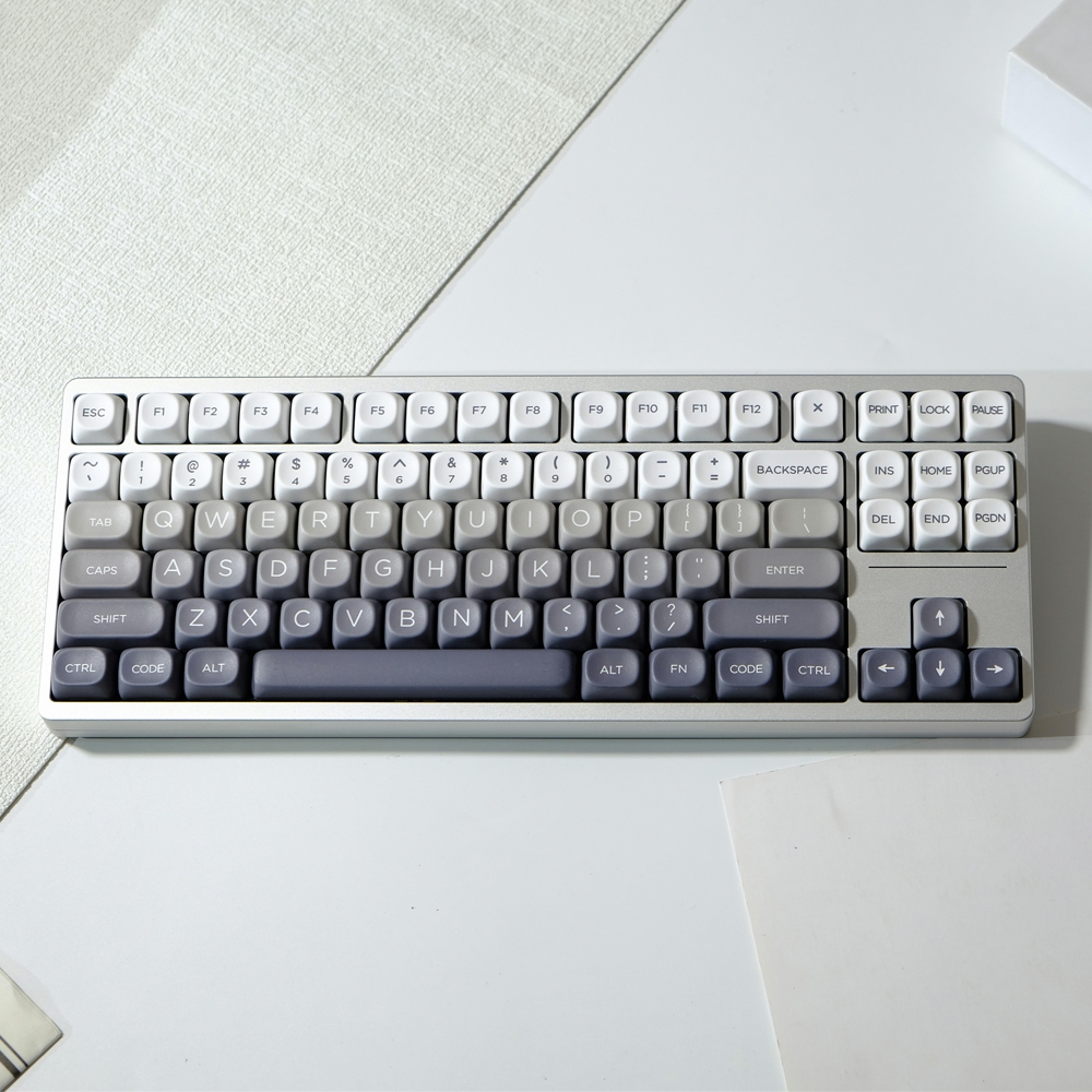 Pbt Keycap XOA / MOA Profile Keycaps Tròn Dễ Thương Màu Xám Gradient ...