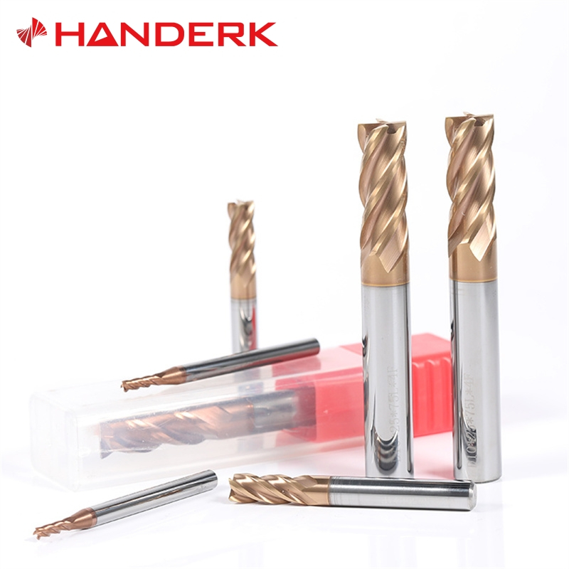 Máy phay đầu cacbua HANDERK HRC55 1 2 3 4 5 6 8 10 12mm Máy cắt phay 4 rãnh bằng thép vonfram ...