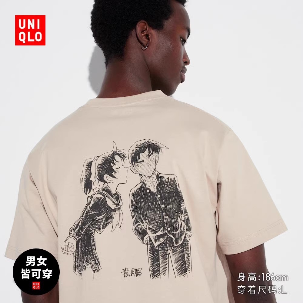 Uniqlo Cặp đôi nam nữ mặc UT Detective Conan Joint In hình áo thun ngắn ...