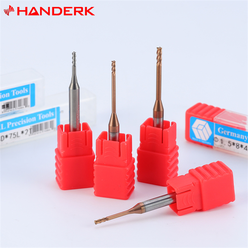 Máy phay cacbua vonfram Handerk HRC55 Máy phay đầu cuối phẳng rãnh sâu siêu nhỏ 4 rãnh cho công ...