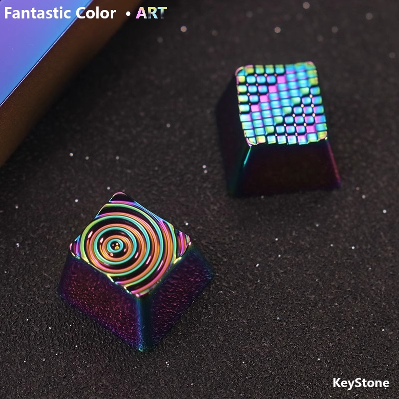 -LW- Keystone Matrix & Water Drop Pattern Art Illusionary Bàn phím cơ ...