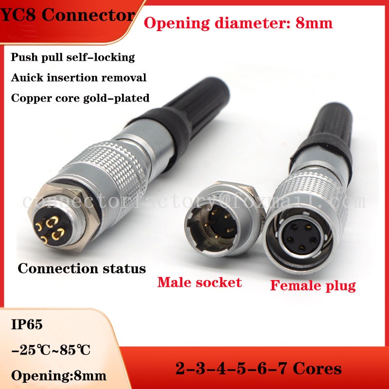 Yc8 nữ cắm nam ổ cắm hàng không / công nghiệp / nông nghiệp / đường sắt ...