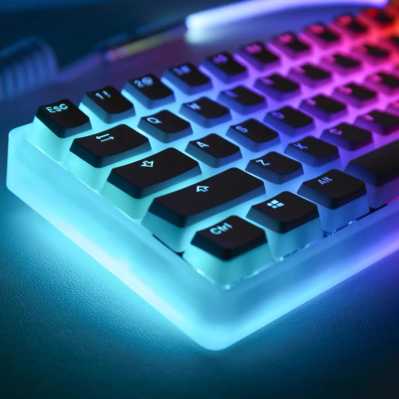 Pudding Keycaps 130Keys Nút bàn phím Transparent Backlit PBT Material ...