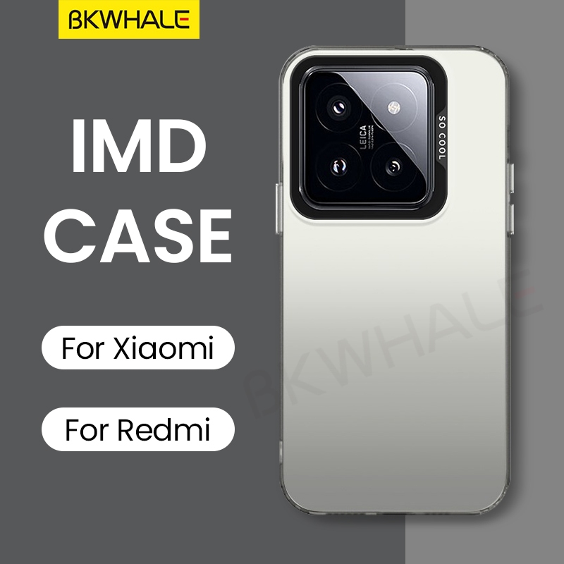 BKWHALE Vỏ Cứng Chống Sốc IMD Matte Ốp Lưng Điện Thoại Xiaomi 14 13 12 Ultra 11 Pro Redmi Note ...