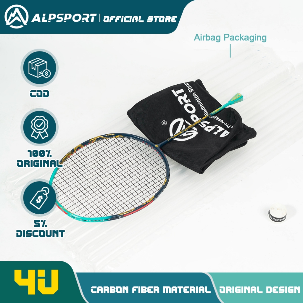ALP QY2.0 4U Max 38LBS Vợt Cầu Lông Họa Tiết Rồng Vàng Ori Single ...