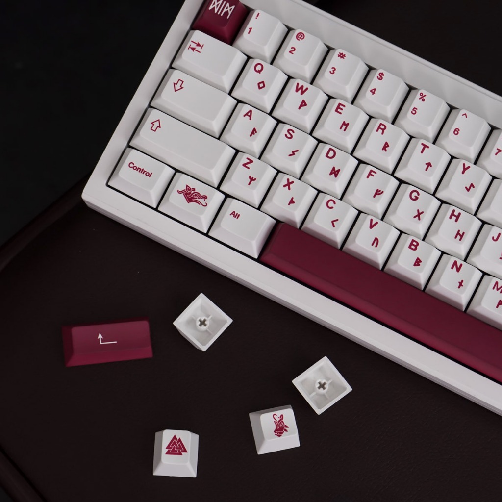 Blood Sacrifice White Keycaps PBT Dye thăng hoa Cherry Profile Keycap ...